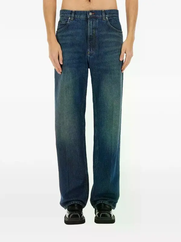 Dolce & Gabbana Embroidered Logo-patch Jeans