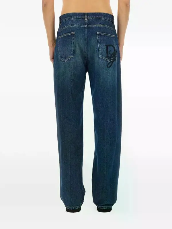 Dolce & Gabbana Embroidered Logo-patch Jeans