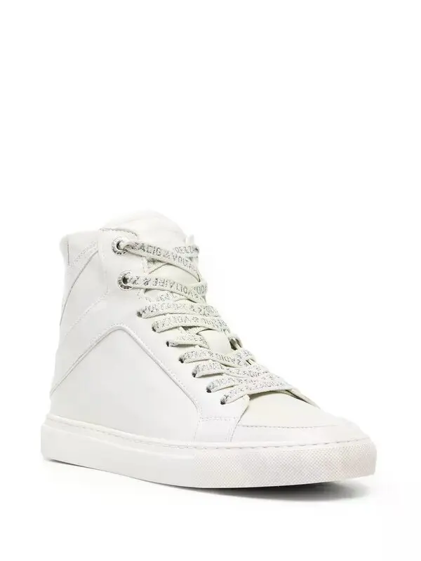 Zadig&Voltaire High Flash Leather Sneakers