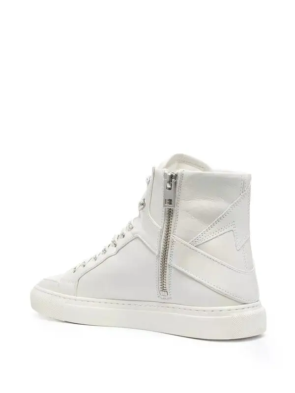 Zadig&Voltaire High Flash Leather Sneakers