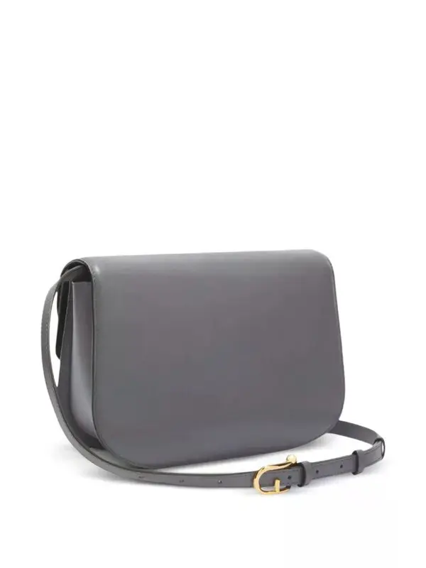 Furla Logo-plaque Foldover Cross Body Bag - Grey