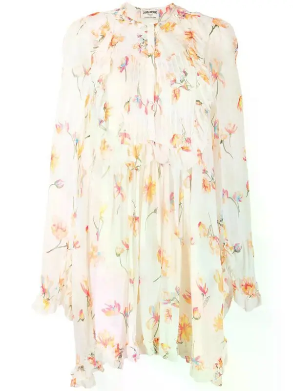 Zadig&Voltaire Floral-print Minidress - Neutrals