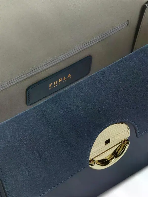 Furla Mini Sfera Leather Tote Bag - Blue