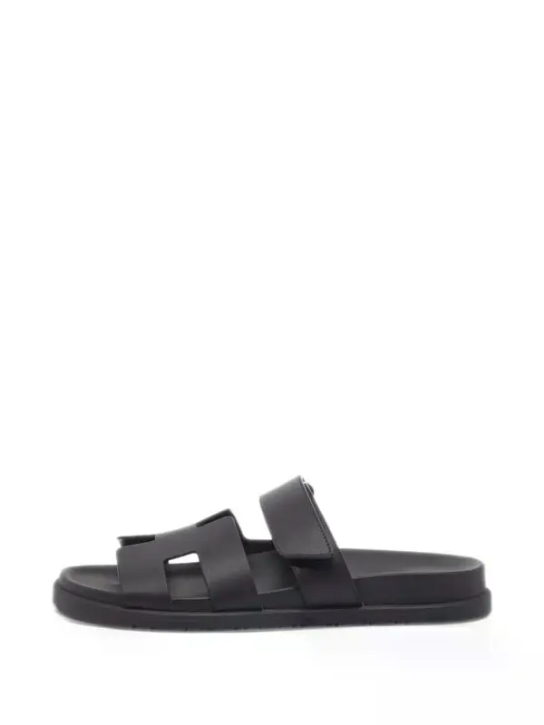 Hermès Chypre Leather Flat Sandals