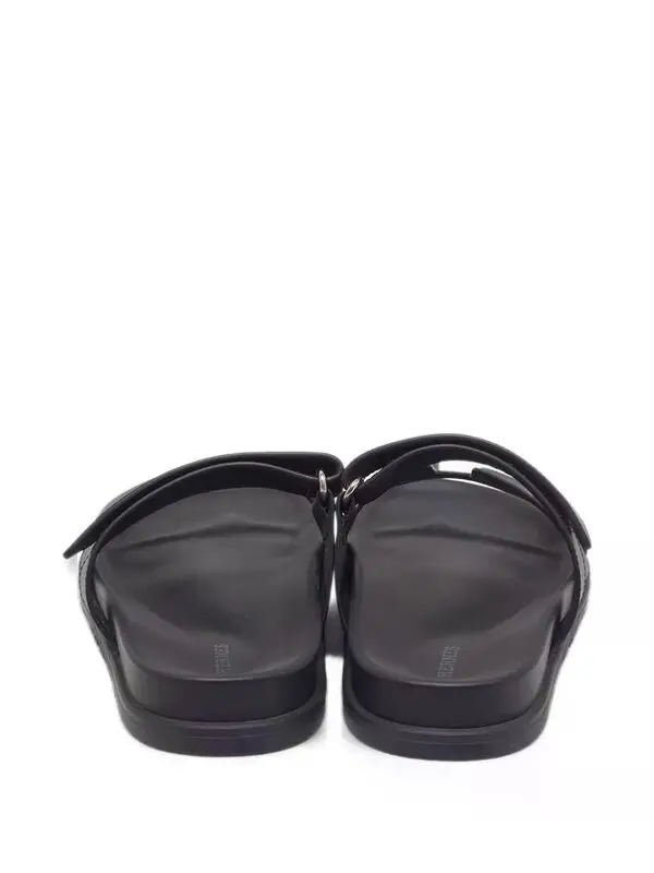 Hermès Chypre Leather Flat Sandals