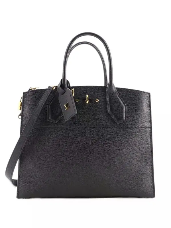 LOUIS VUITTON City Steamer Handbag Leather Mm Tote Bag