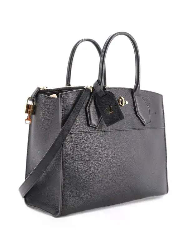 LOUIS VUITTON City Steamer Handbag Leather Mm Tote Bag