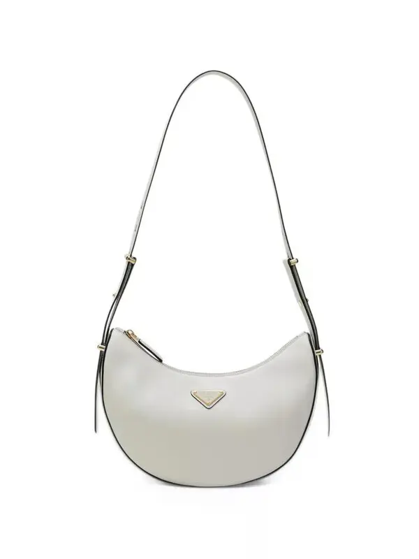 Prada Arqué Small Leather Shoulder Bag - White