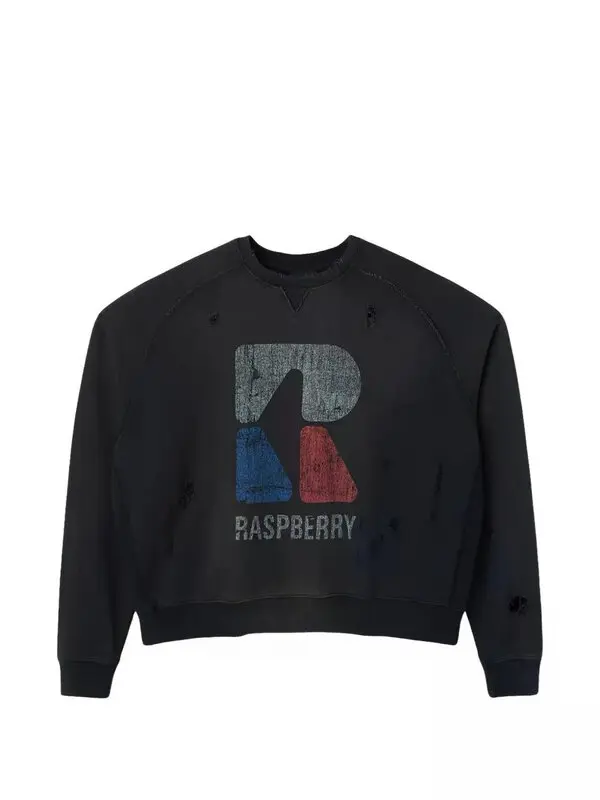 GV GALLERY Distressed Logo-print Sweater