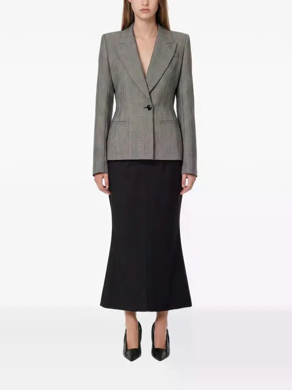Matieres Fecales Prince Of Wales Check Blazer - Grey