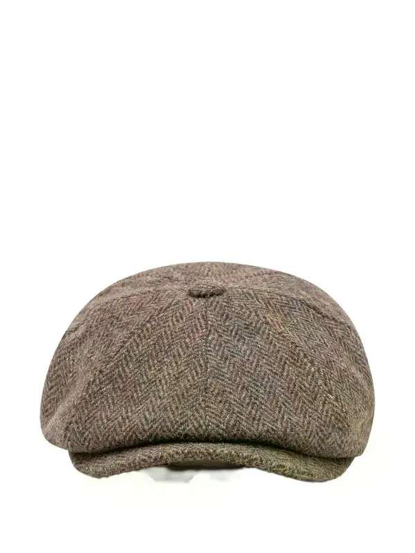 WALKERS Herringbone-pattern Flat Cap