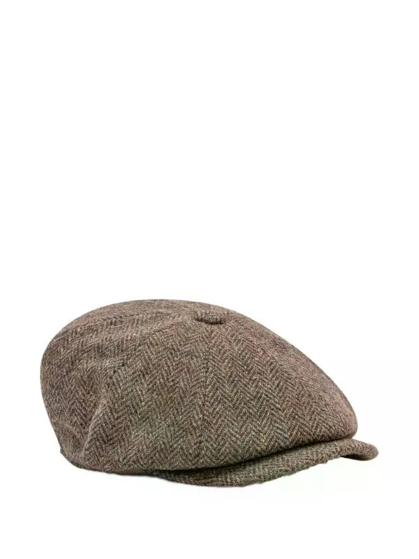 WALKERS Herringbone-pattern Flat Cap