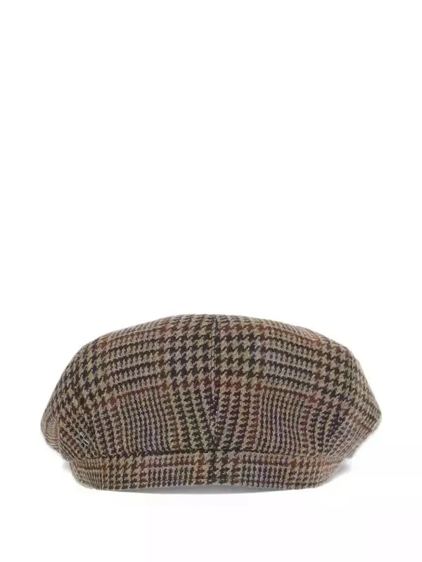Tagliatore Check-pattern Wool-blend Flat Cap