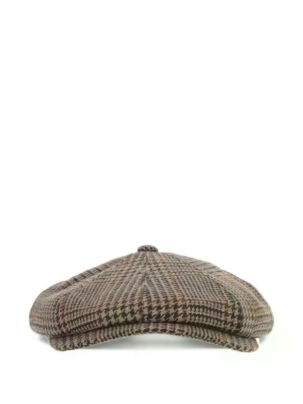 Tagliatore Check-pattern Wool-blend Flat Cap
