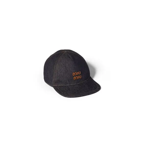 Miu Miu Denim Baseball Cap