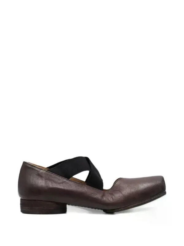 UMA WANG Leather Ballet Flats - Brown
