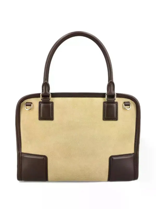 Loewe Small Amazona 180 Bag In Suede - Neutrals