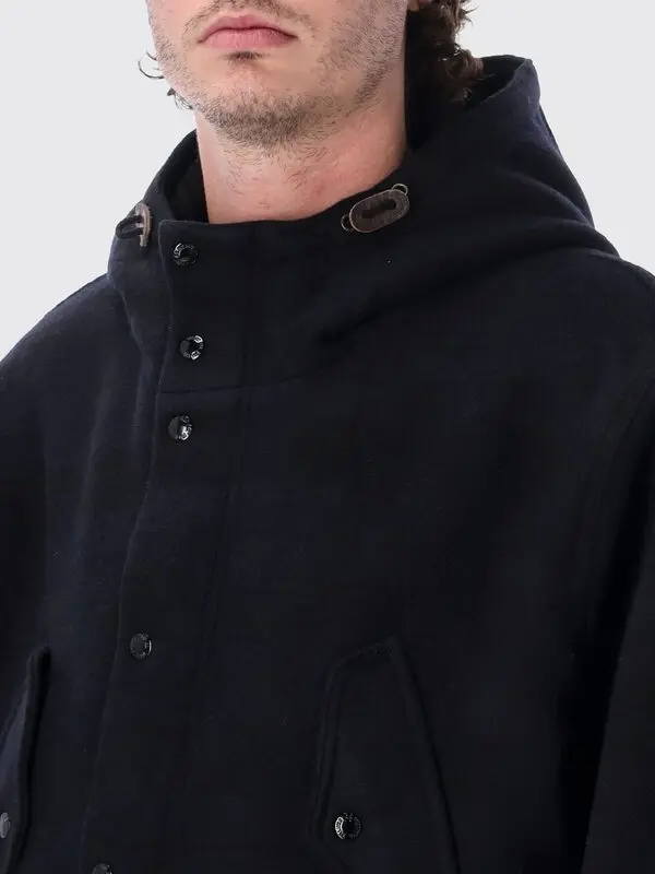 Filson Short Wool Parka With Hood And Button Closure