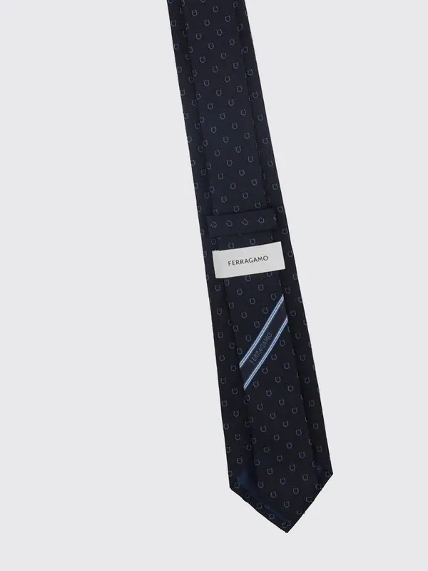 FERRAGAMO All-over Gancini Logo Tie In Silk