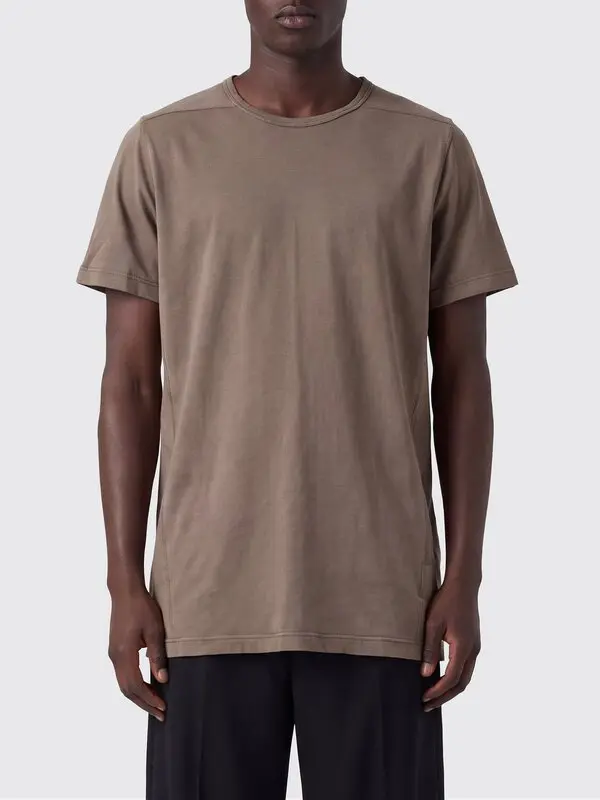 Rick Owens Short-sleeved Cotton T-shirt With Ribbons - Pearl