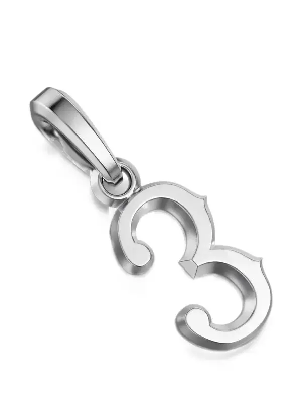 David Yurman Number Three Amulet Pendant - Silver