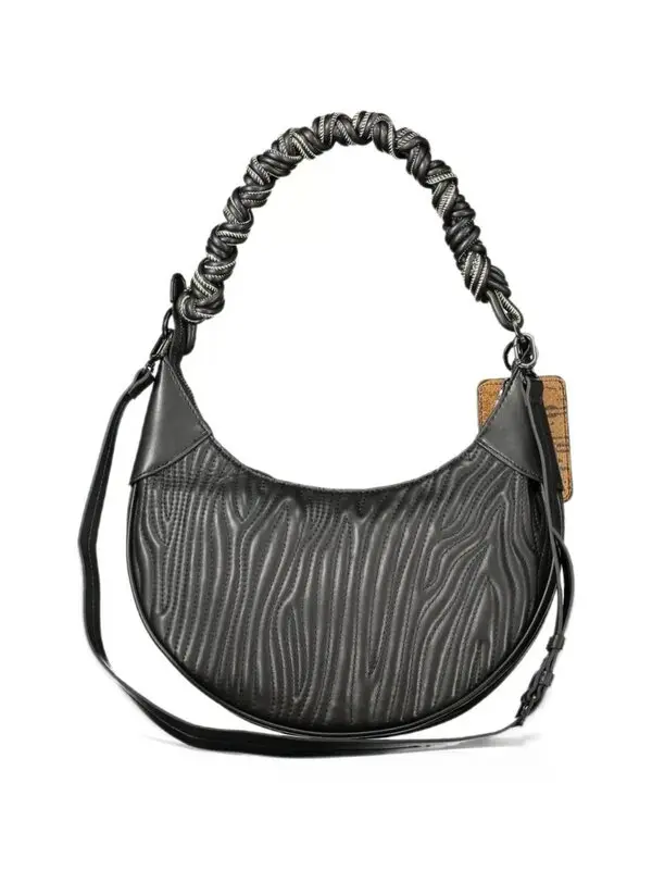 Desigual Zebra-quilted Braided Satchel Bag