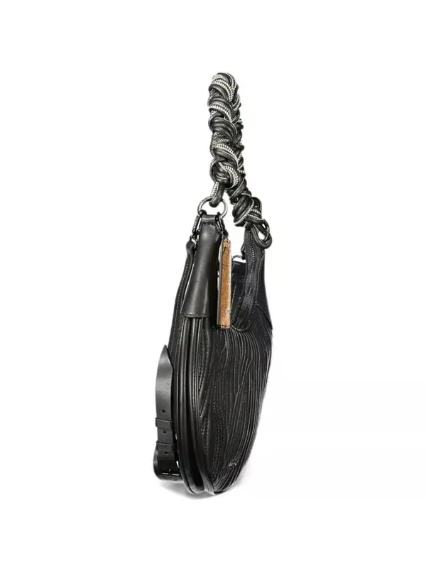Desigual Zebra-quilted Braided Satchel Bag
