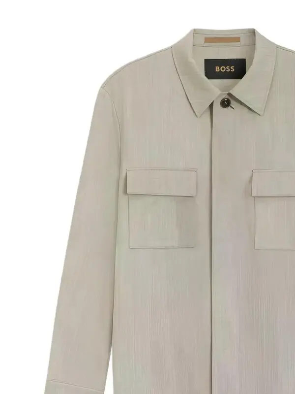 BOSS Relaxed-fit Overshirt In A Wool Blend