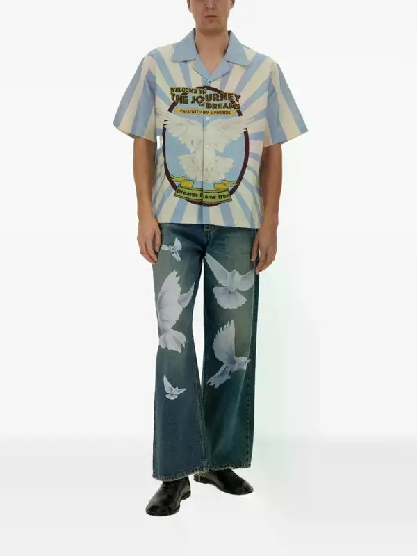 3.PARADIS Freedom Doves Straight-leg Jeans