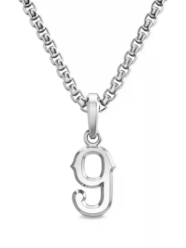 David Yurman Number Nine Amulet Pendant - Silver