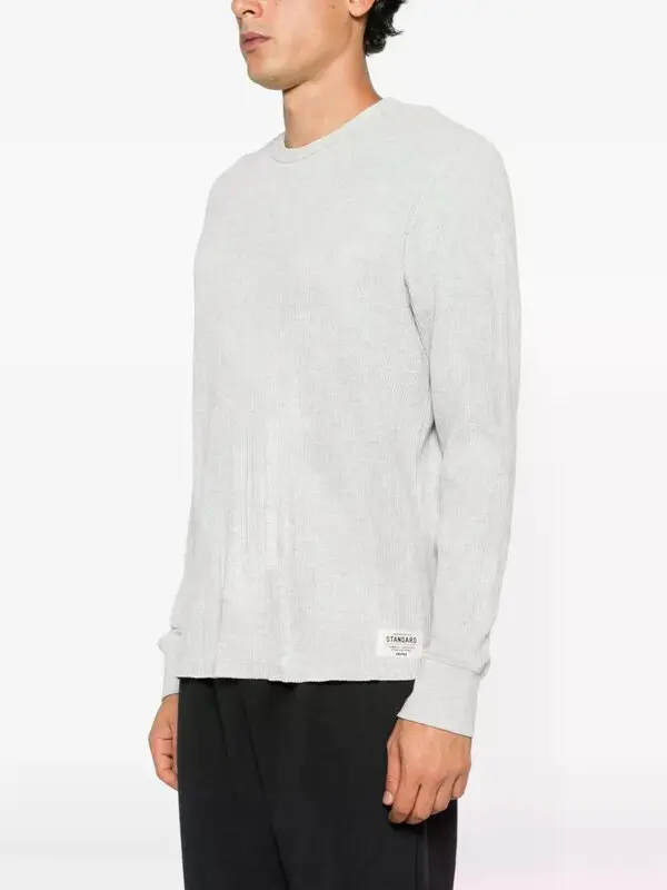 SKIMS Waffle-knit Long-sleeve Sweatshirt