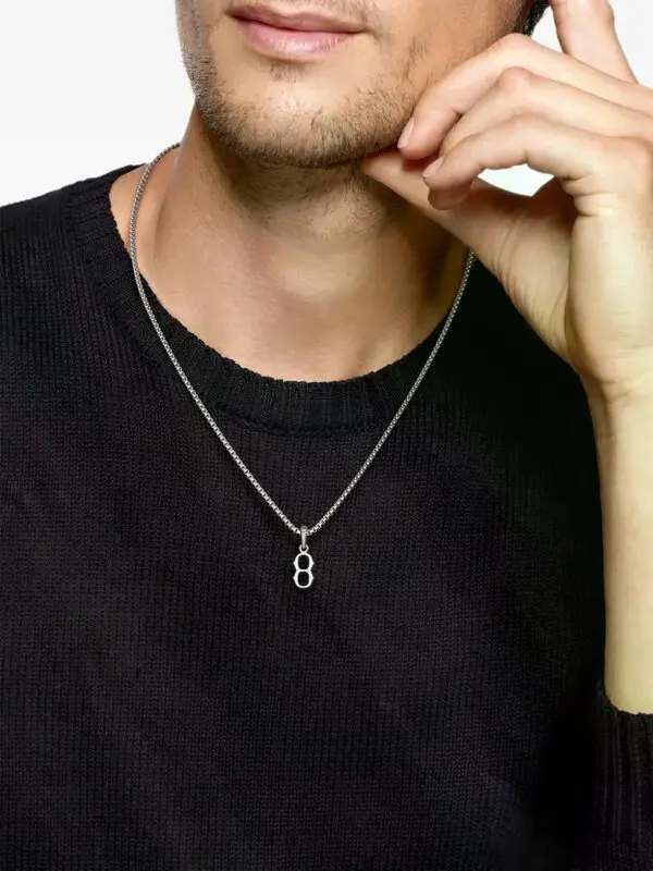 David Yurman Number Eight Amulet Pendant - Silver