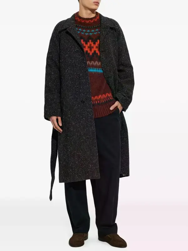 Paul Smith Dark Fair Isle Wool-alpaca Sweater - Red