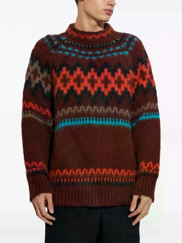 Paul Smith Dark Fair Isle Wool-alpaca Sweater