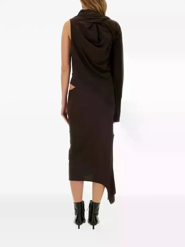 COURREGES Off Shoulder Midi Dress
