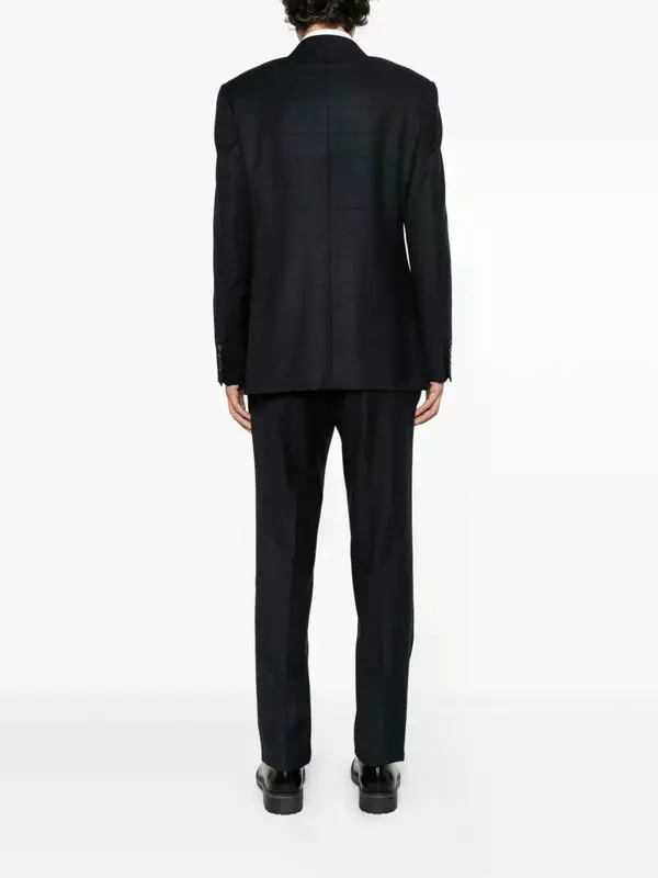 Canali Check-pattern Double-breasted Suit