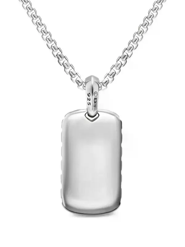 David Yurman Chevron Tag Pendant - Silver