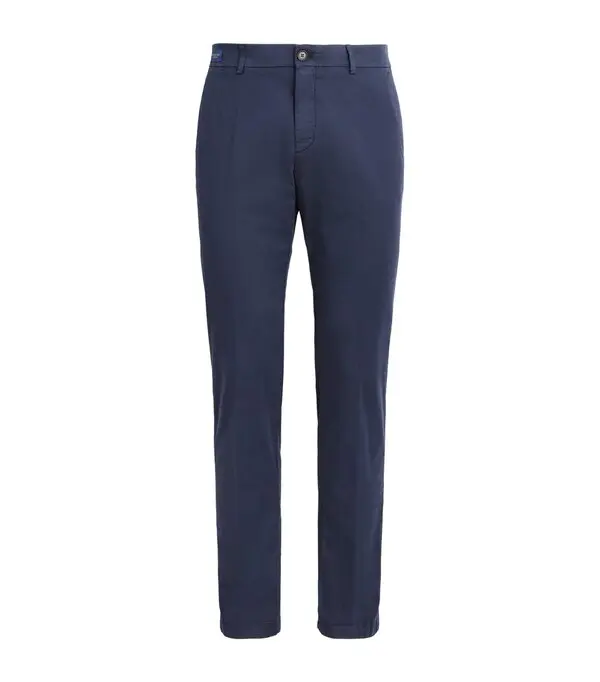 Paul & Shark Stretch Cotton-silk Garment Dyed Chinos