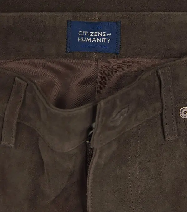 Citizens Of Humanity Suede Wide-leg Miro Trousers