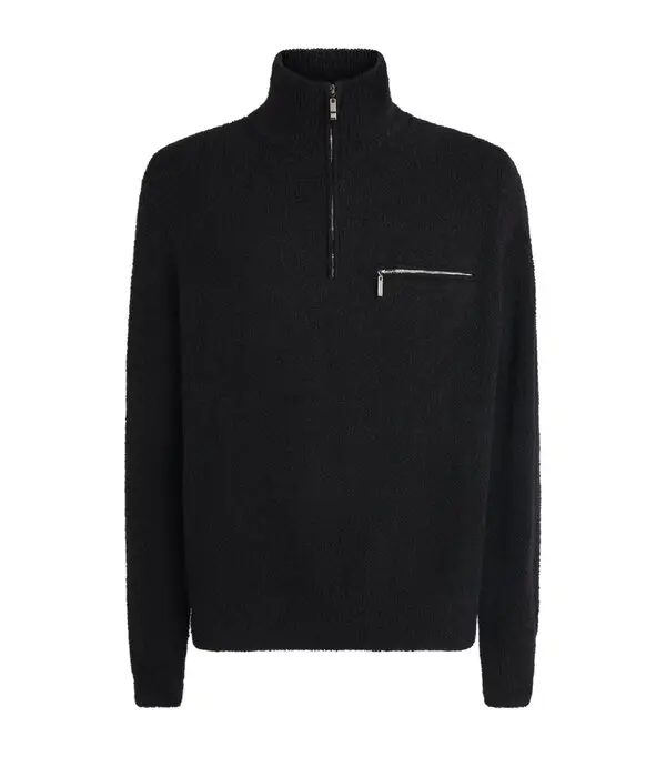 Paige Wool-blend Bouclé Donover Quarter-zip Sweater