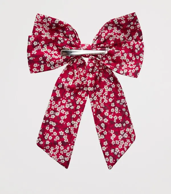Trotters Cotton Floral Bow Hair Clip
