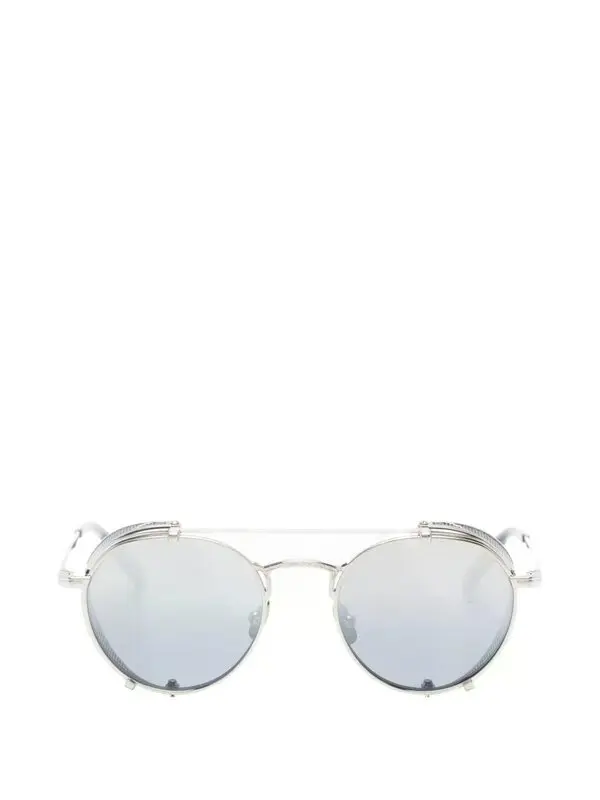 Garrett Leight Ocampo Clip-on Round-frame Sunglasses