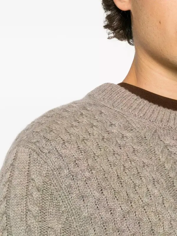 Eric Bompard Patchwork Cable-knit Sweater