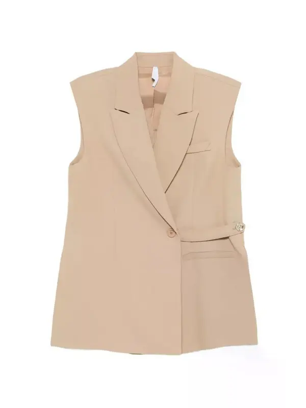 Imperial Sleeveless Notched-lapels Gilets - Neutrals