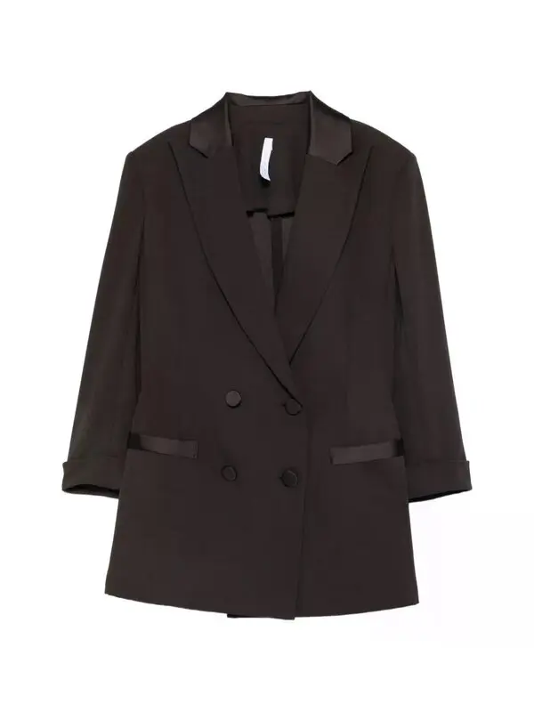 Imperial Double-breasted Three-quarter Sleeve Blazer