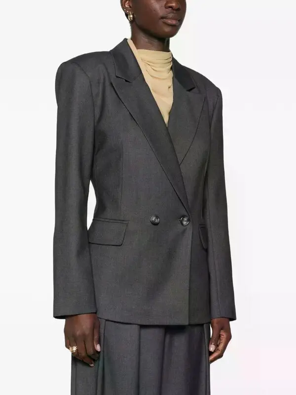 PHILIA LOFT Double-breasted Tie-back Blazer