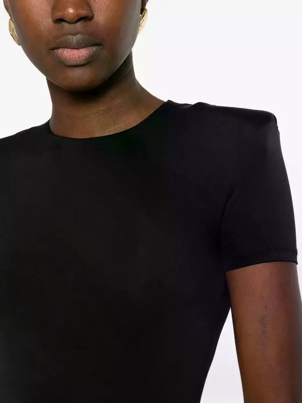 Wardrobe.NYC X Rhw Padded-shoulder Short-sleeve Bodysuit