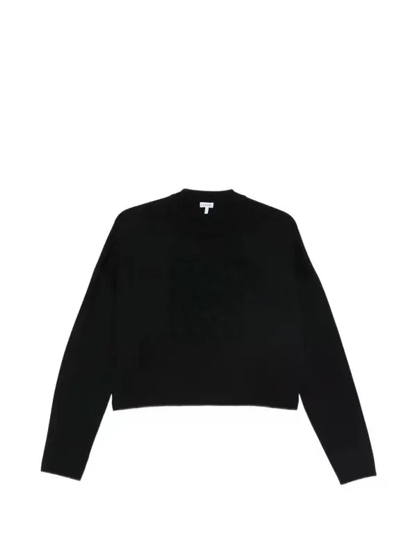 Loewe Anagram Cropped Sweater - Black