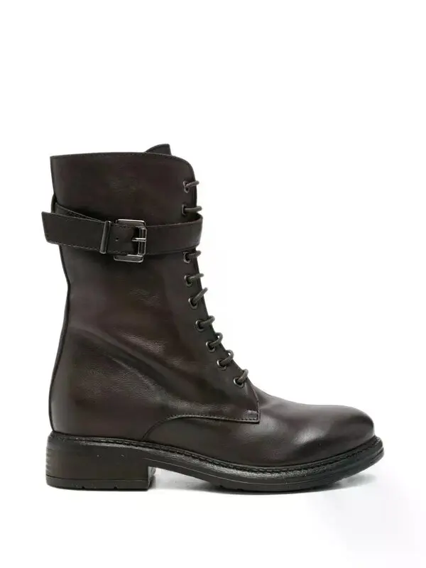 PAOLA PARISI Buckle-strap Lace-up Boots