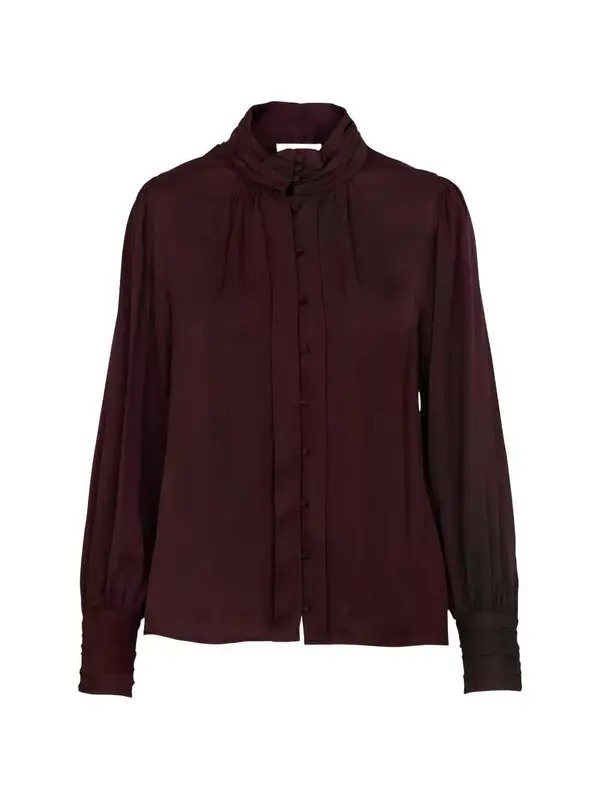 Maison123 May High-neck Gathered Blouse
